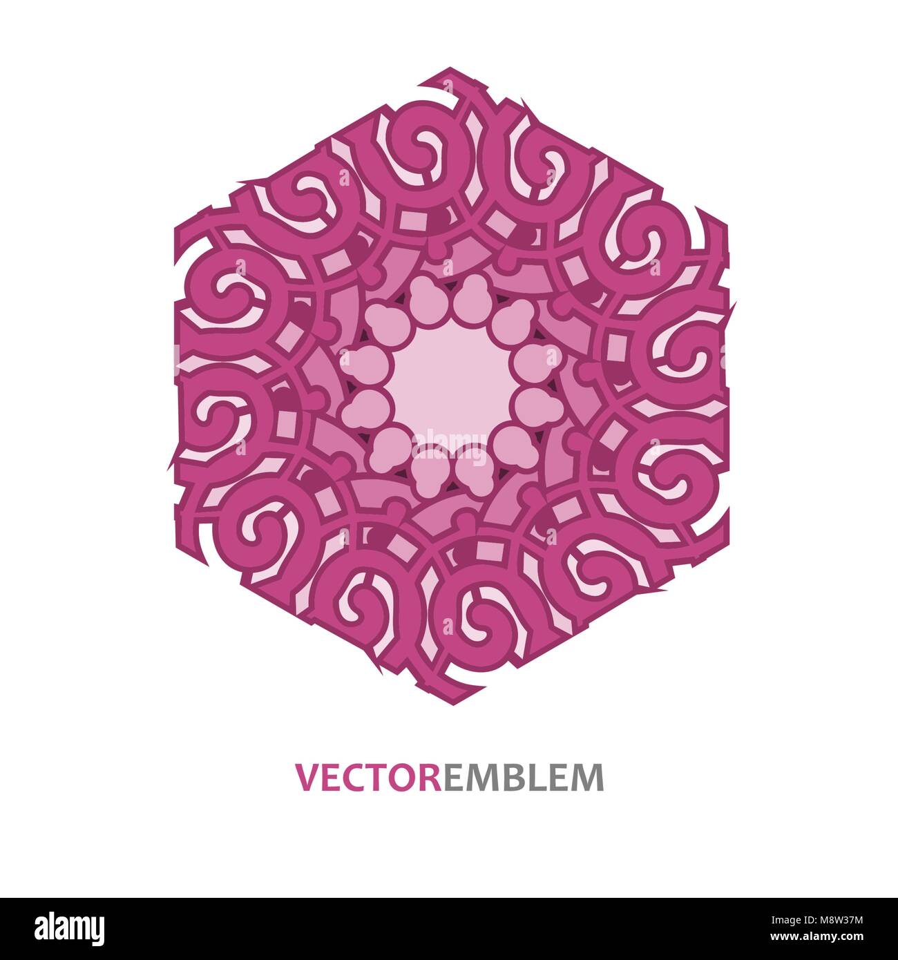 Abstract hexagon emblem Stock Vector Image & Art - Alamy