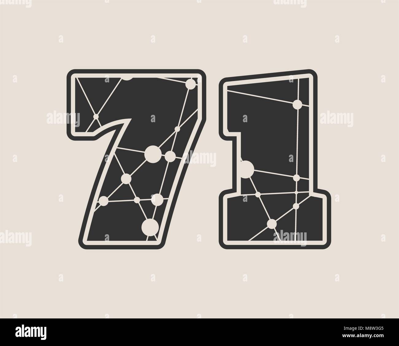 Number 71 Stock Vector Images - Alamy