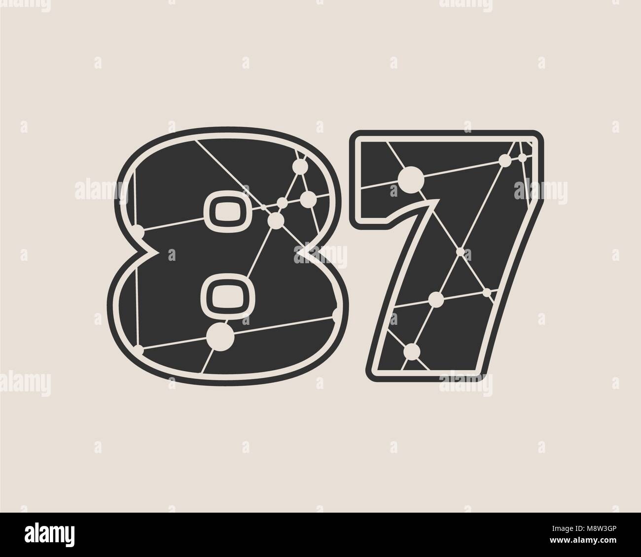 87 number vector illustration Stock Vector Image & Art - Alamy
