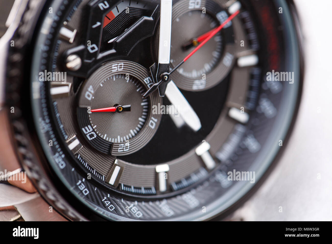 Style, fashion and abundance concept. Mechanical watch up close Stock ...