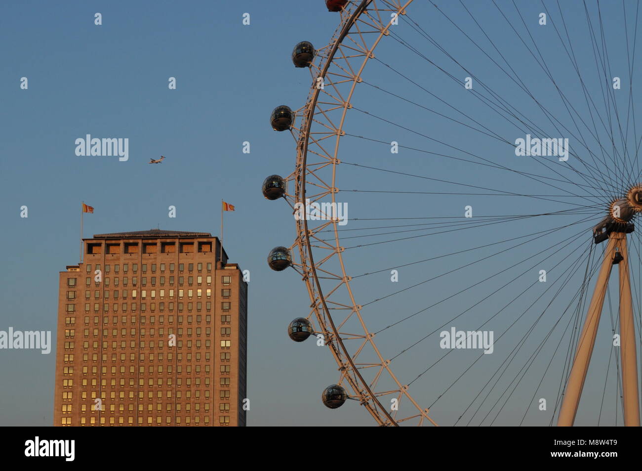 London Eye and Shell Building, London, UK Stock Photo - Alamy