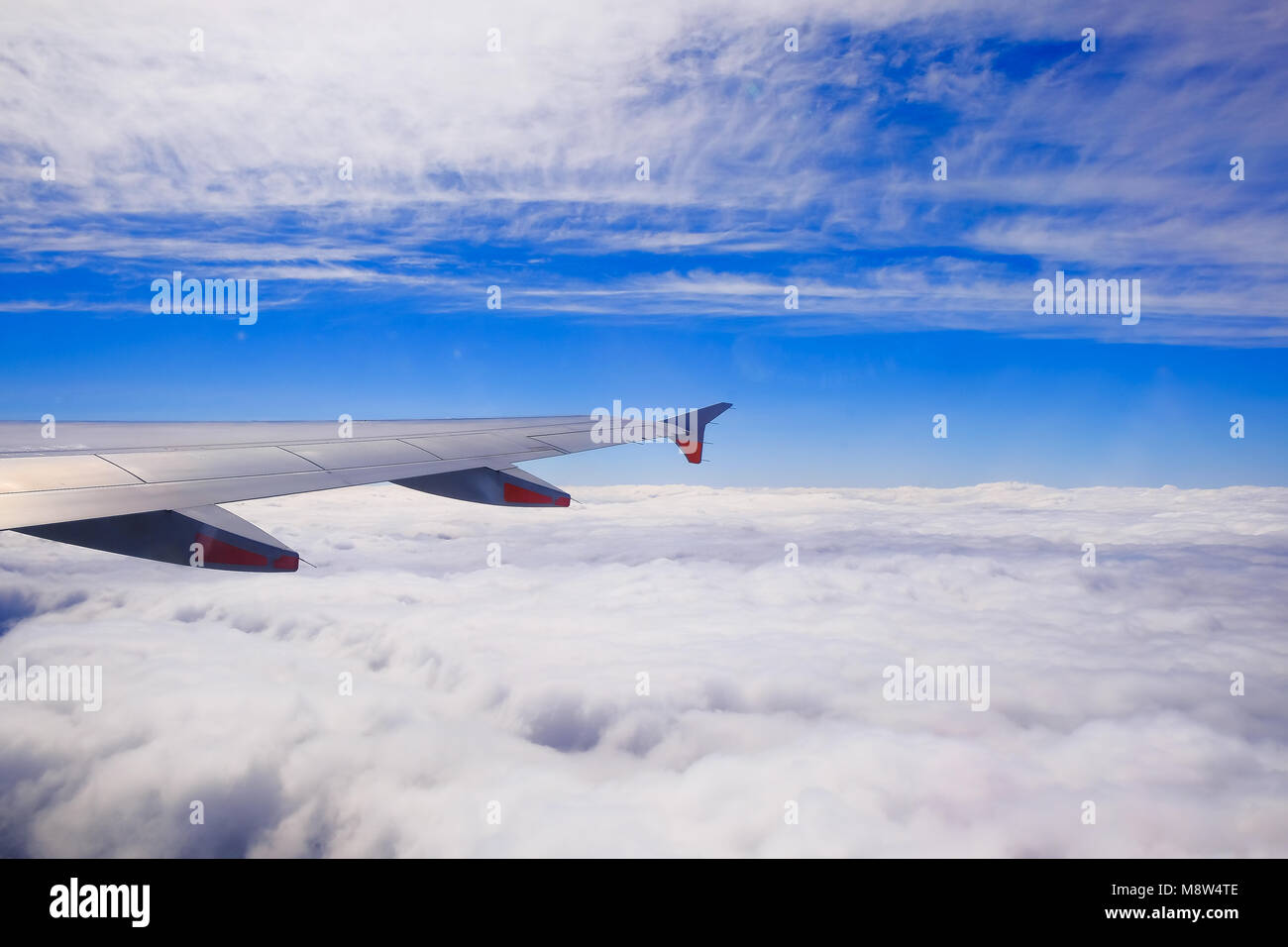 White clouds, view from above air plane window Stock Photo - Alamy