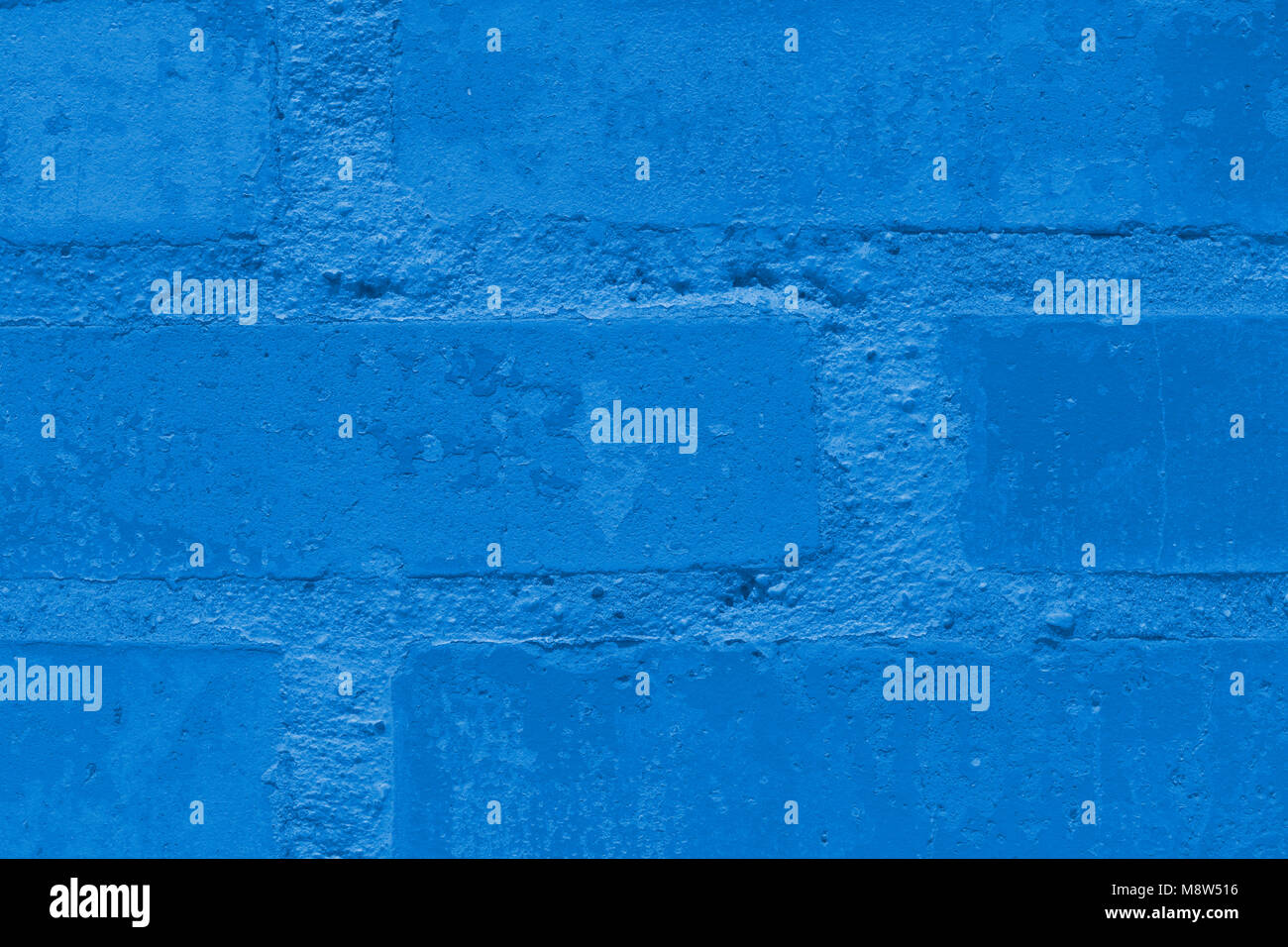 Stone wall of the rectangular bricks - close up. Toning in pantone ...
