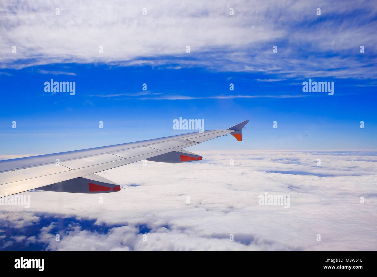 White clouds, view from above air plane window Stock Photo - Alamy