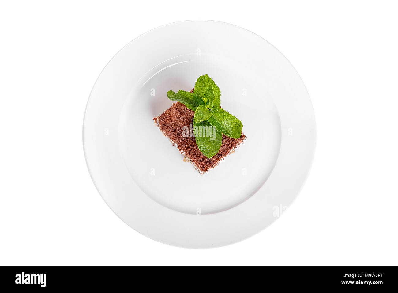 Dinner plate tiramisu Cut Out Stock Images & Pictures - Alamy