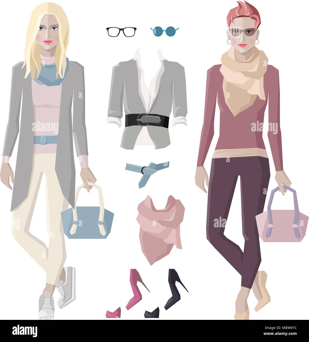Fashion model vector hi-res stock photography and images - Alamy
