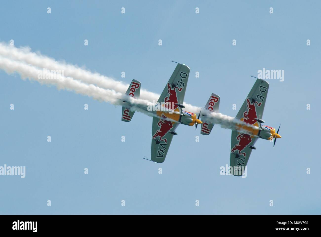 Aerobatic display team The Red Bull Matadors perform at the Airbourne ...