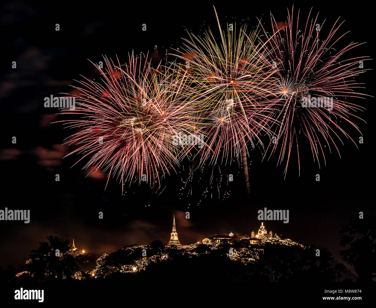Fireworks light up the sky Stock Photo - Alamy