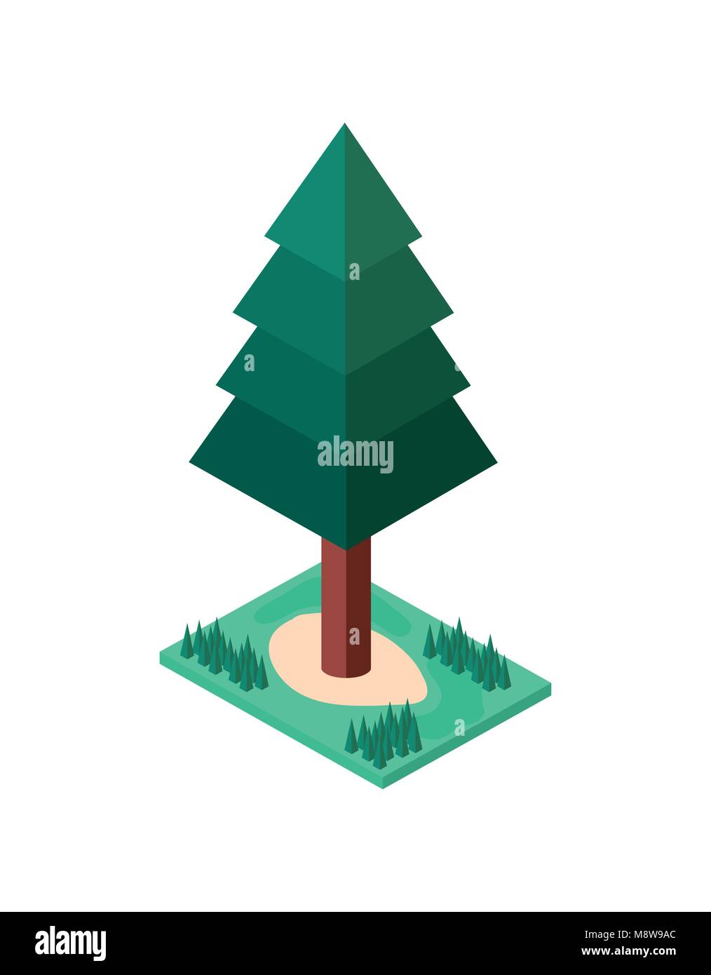 tree plant mini isometric icon Stock Vector Image & Art - Alamy
