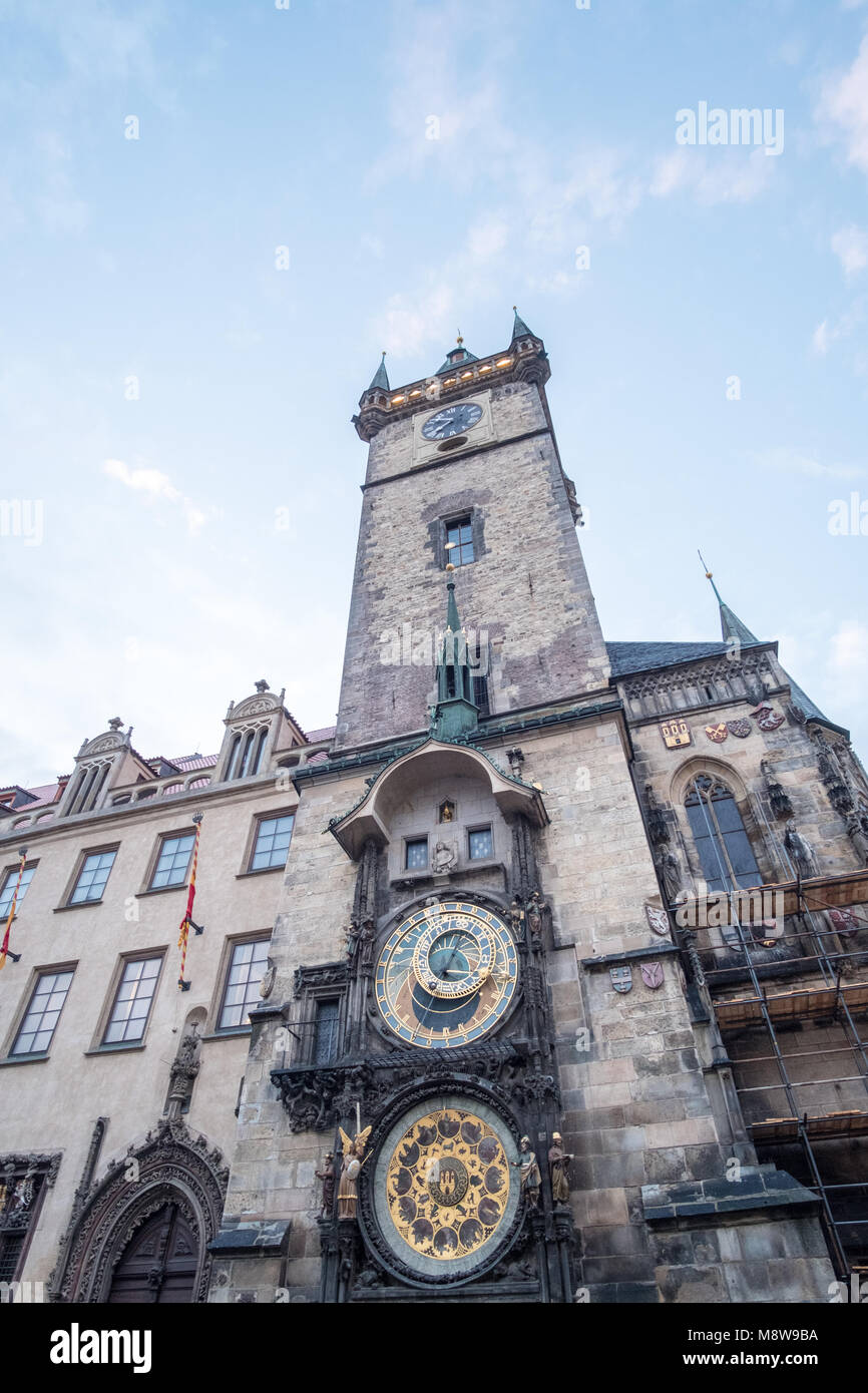 Astronomical clock, or Prague orloj, a medieval astronomical clock ...
