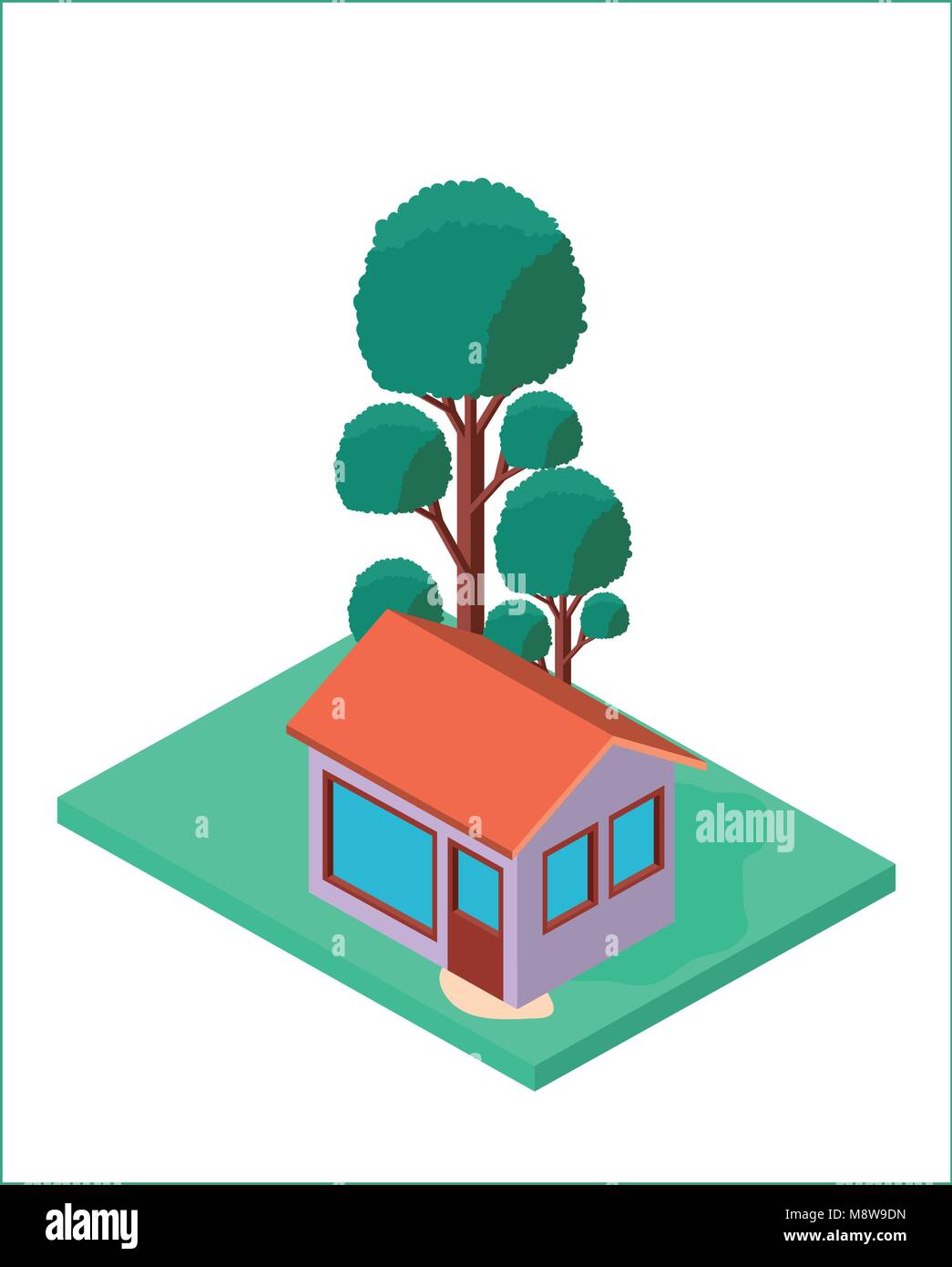 Mini house model Stock Vector Images - Alamy