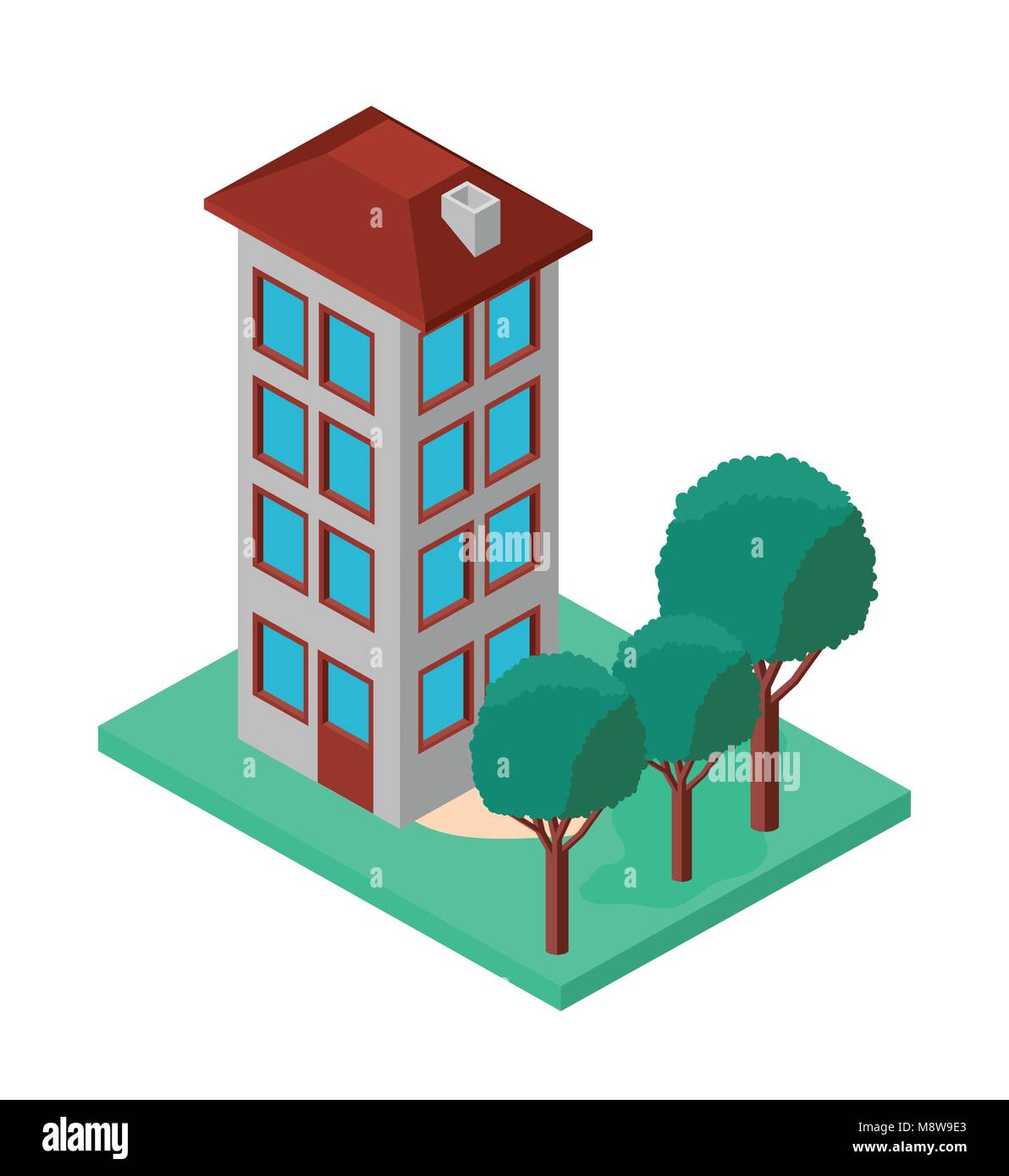 3d isometric landscape small Cut Out Stock Images & Pictures - Alamy