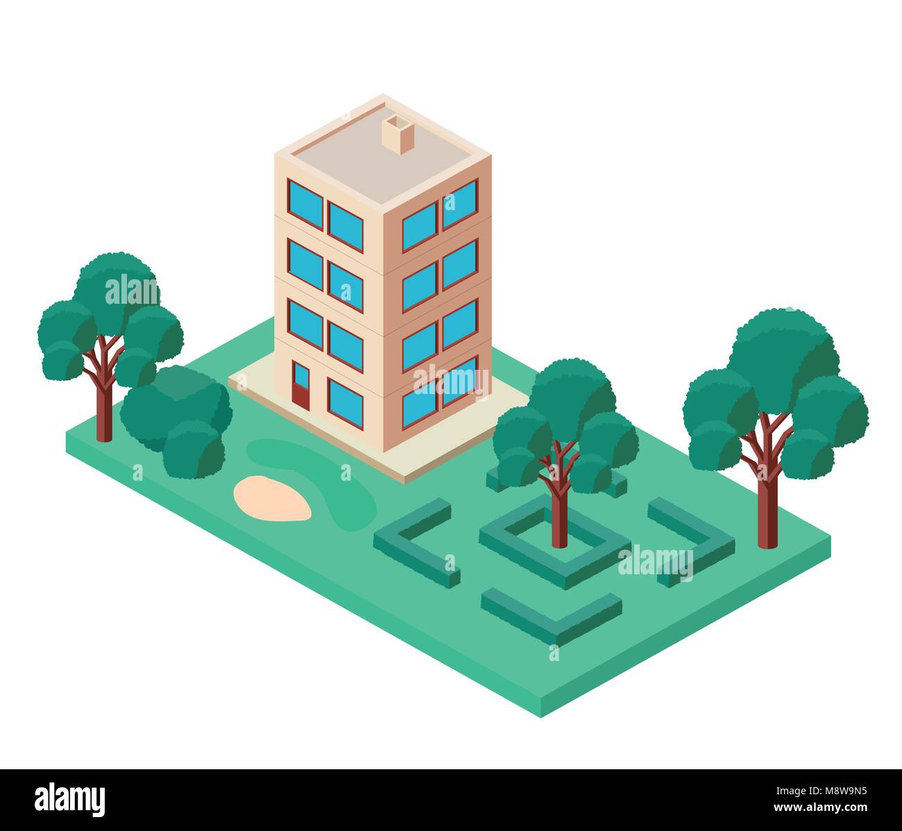 The building of central park Cut Out Stock Images & Pictures - Alamy