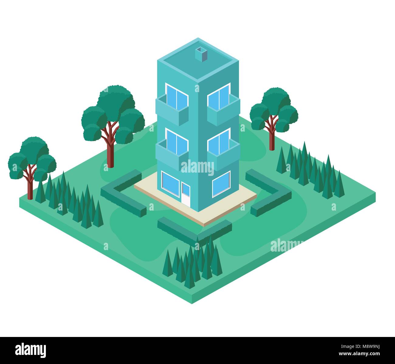 Architecture town miniature model Stock Vector Images - Alamy