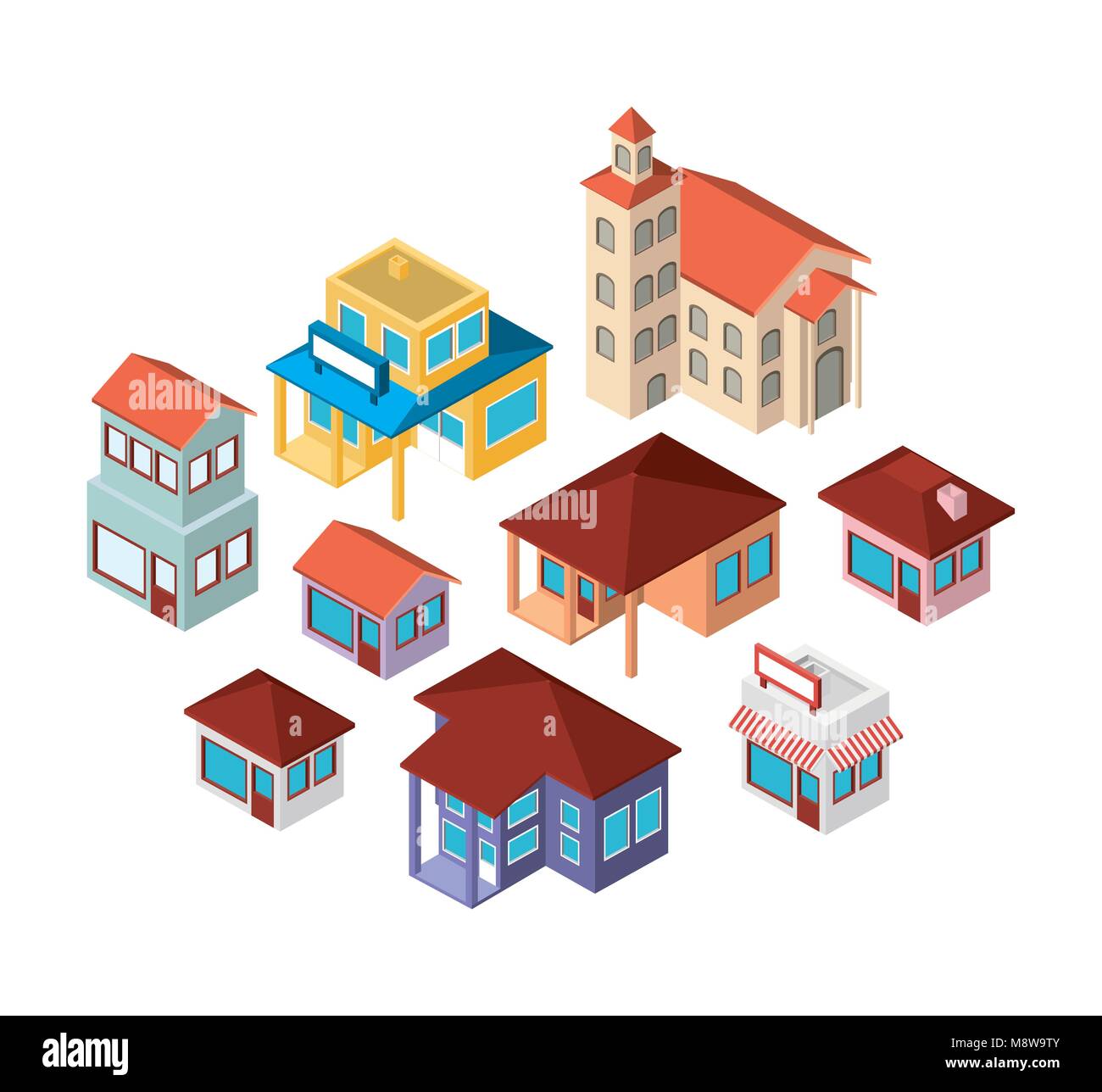 Miniature city model Stock Vector Images - Alamy