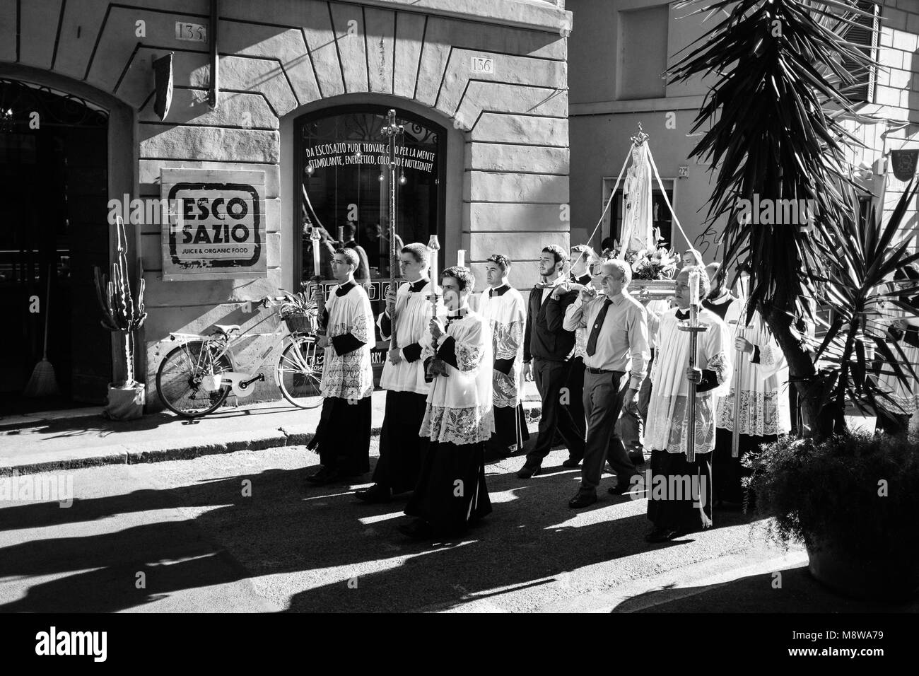 Ancient christian monks praying Black and White Stock Photos & Images ...