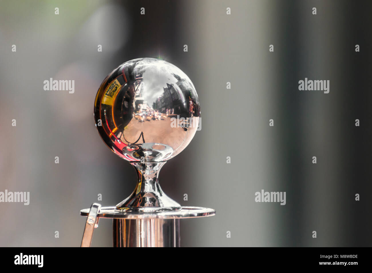 an aluminium sphere with a terrace Stock Photo - Alamy
