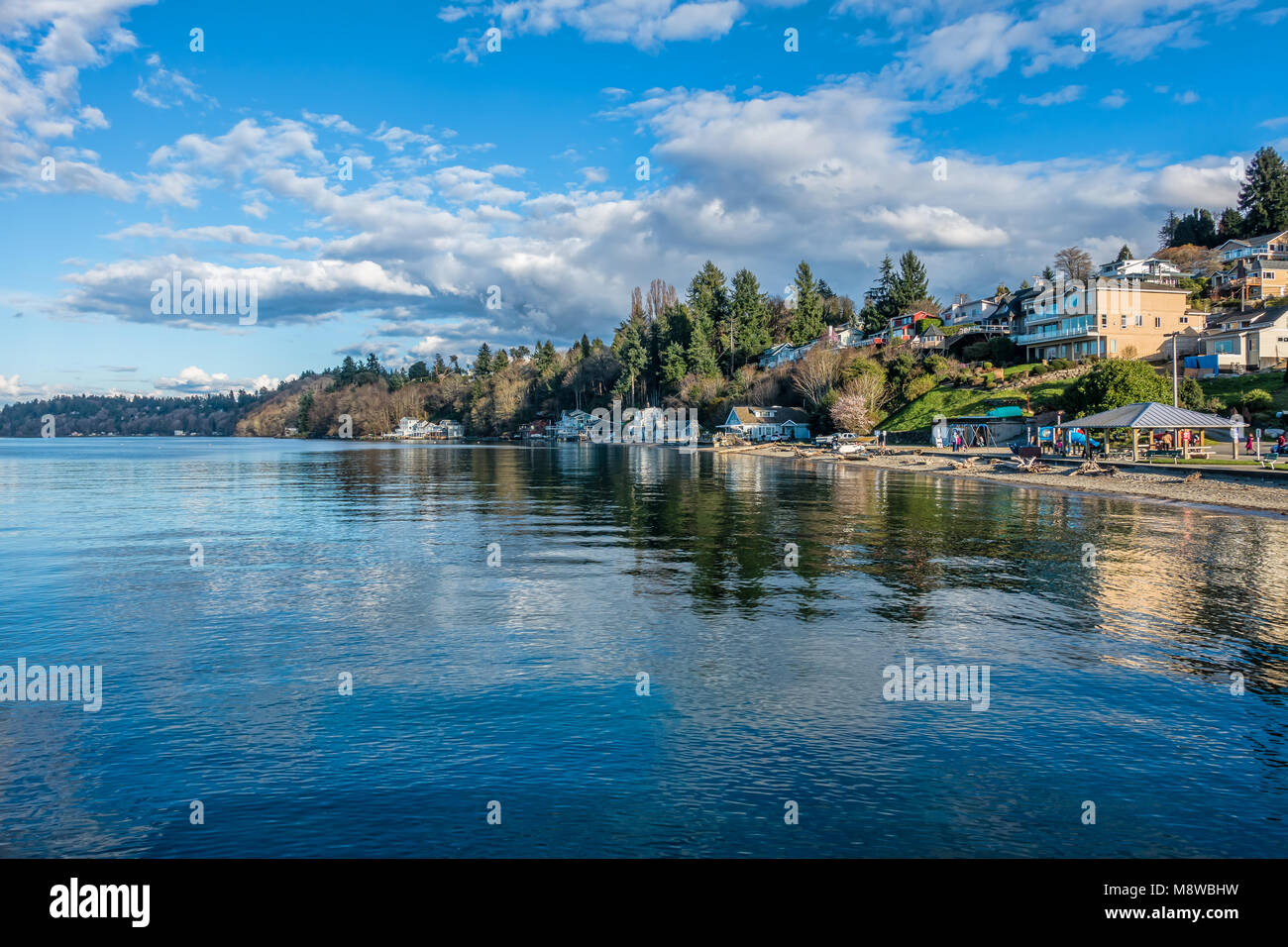 A view of the shoreline in Dash Point, Washington Stock Photo - Alamy