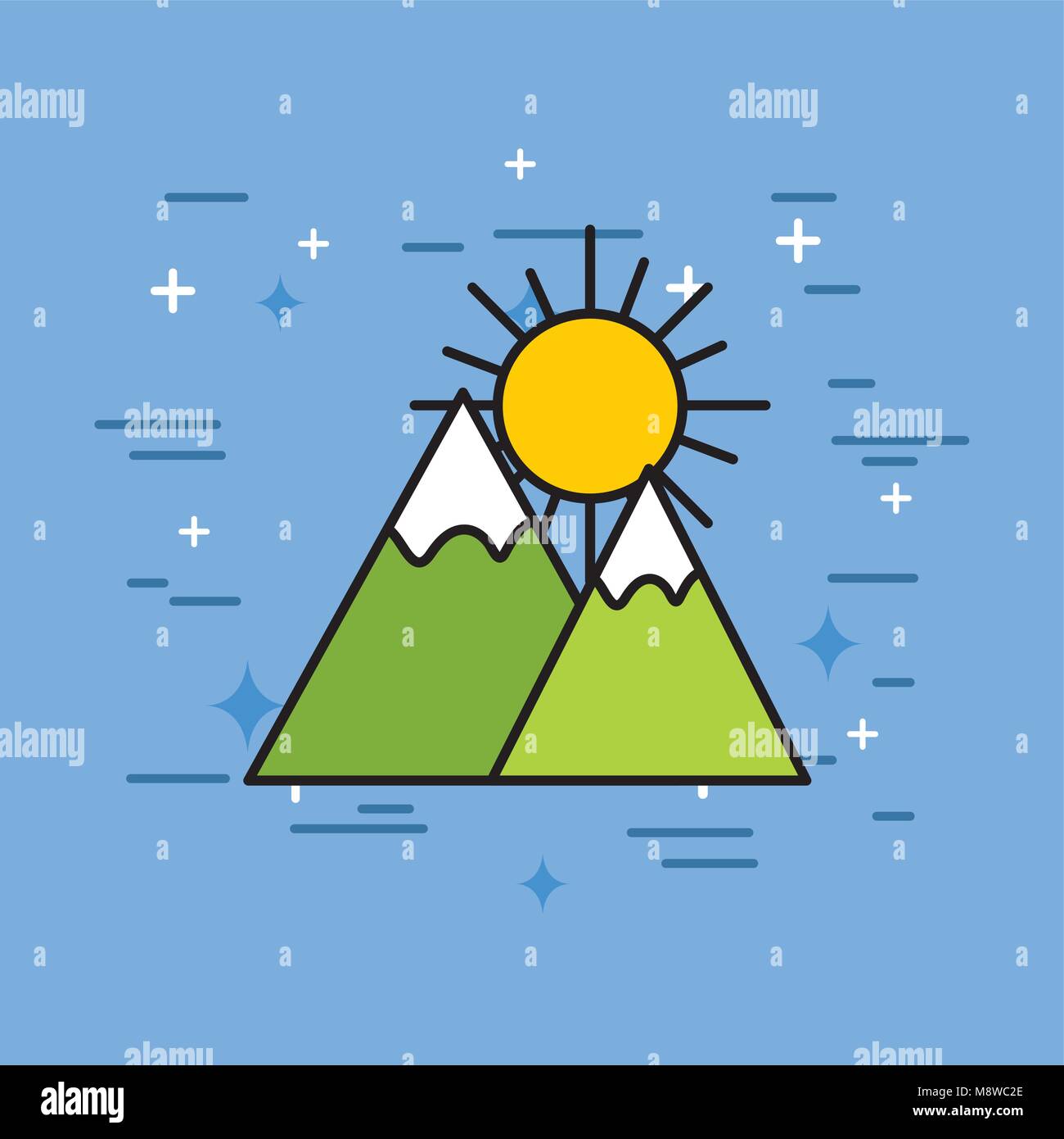 Outdoor sun light and snow Stock Vector Images - Alamy