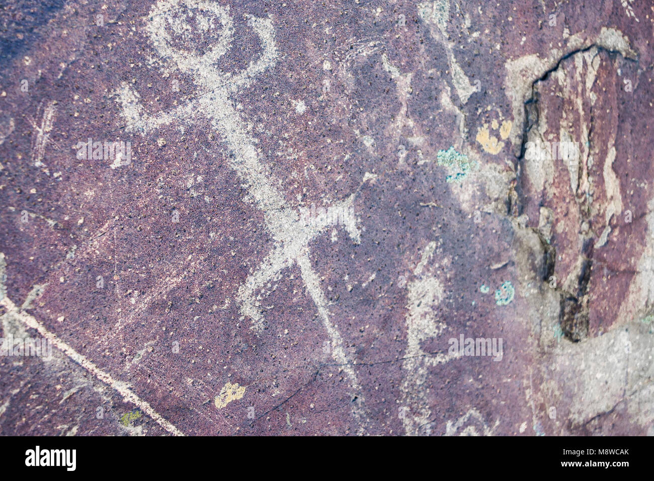 Tracing native rock painting art Stock Photo - Alamy