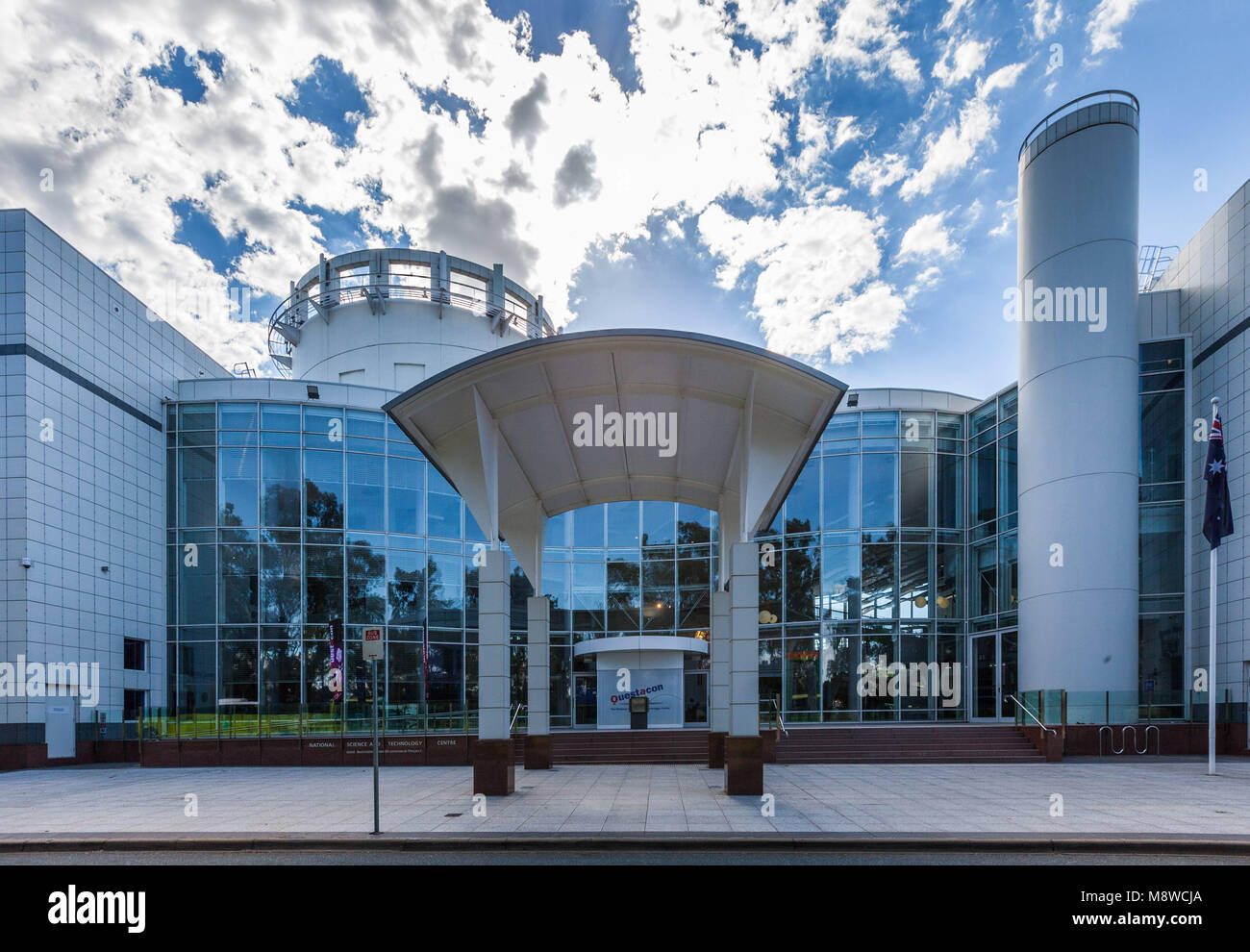 Canberra, Australia - March 12, 2018: Main Entrance to the Questacon in ...