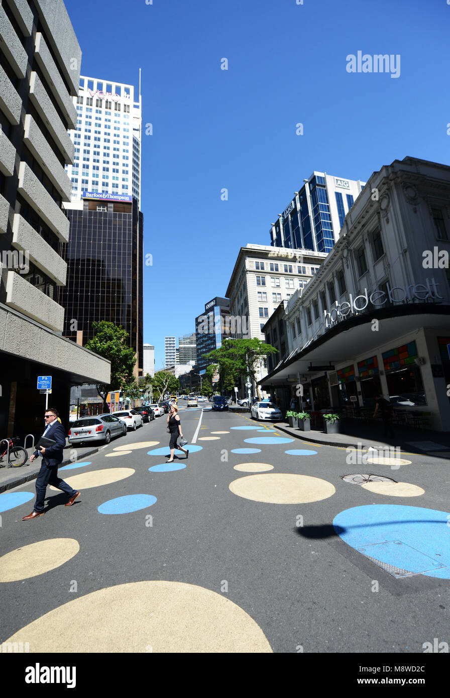 The colorful High street in Auckland, New Zealand Stock Photo - Alamy