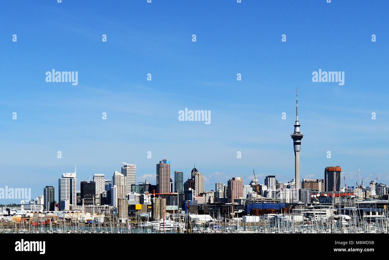 A scenic view of Auckland's city center Stock Photo - Alamy