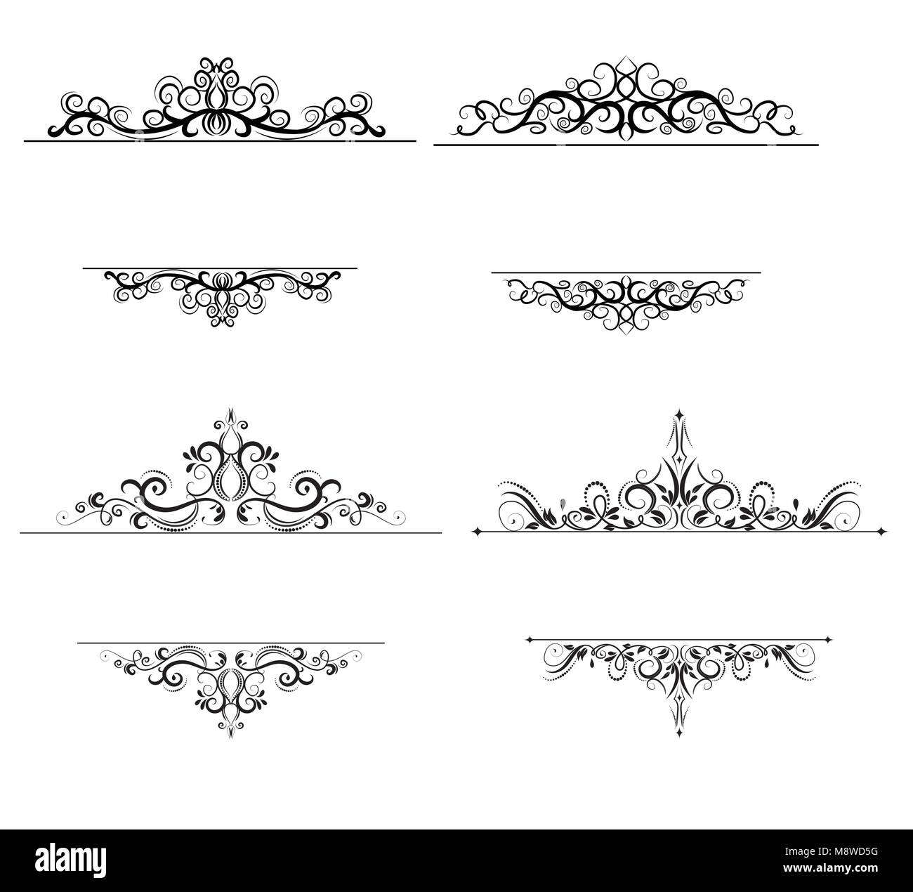 Vintage vector swirl frame set Stock Vector Image & Art - Alamy
