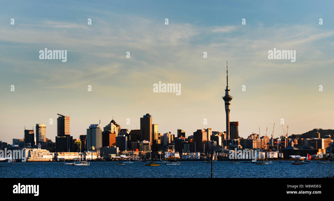 A scenic view of Auckland's city center Stock Photo - Alamy