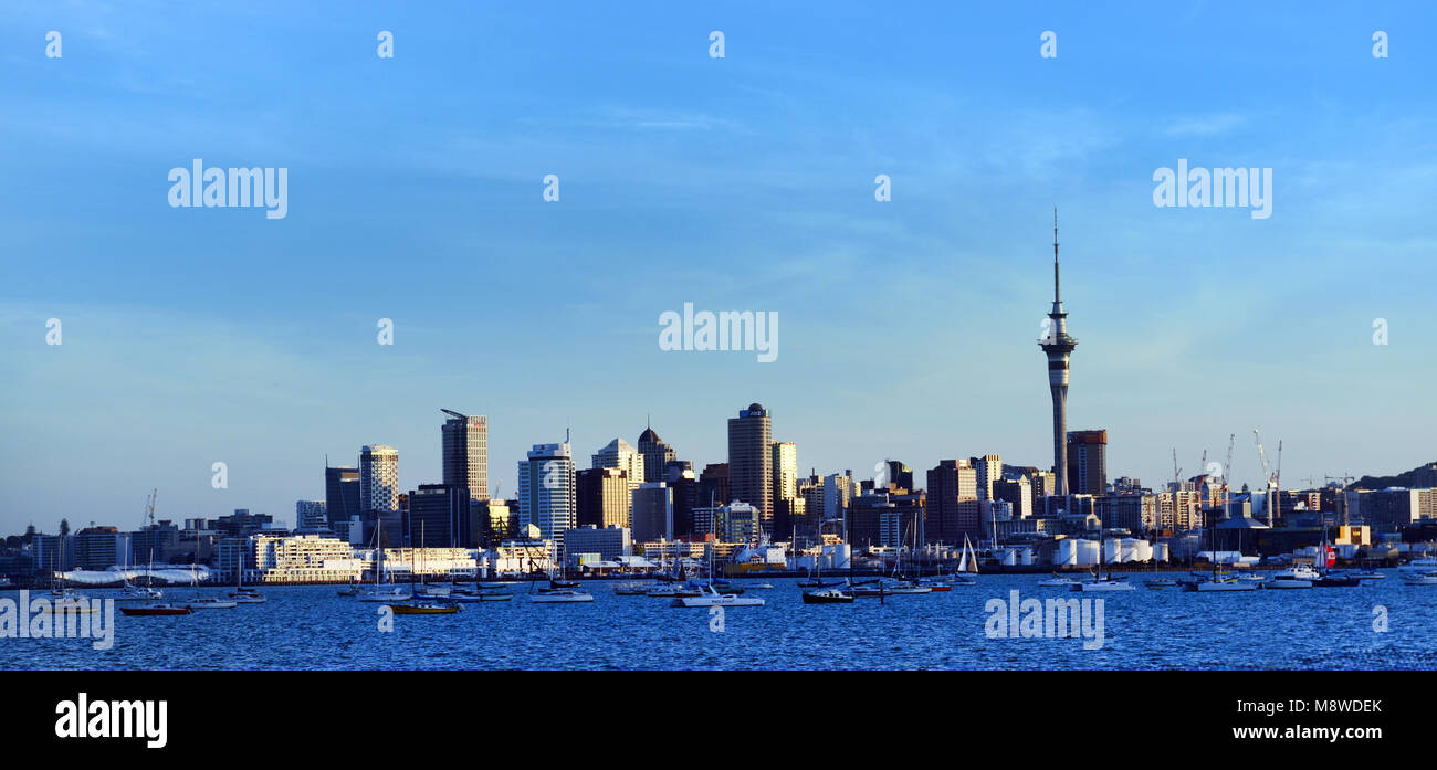 A scenic view of Auckland's city center Stock Photo - Alamy