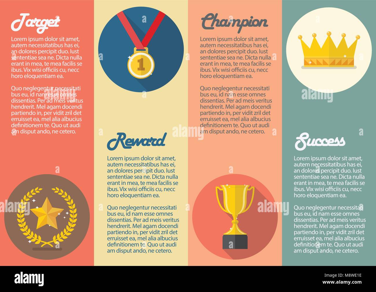 Achievements vector vectors hi-res stock photography and images - Alamy