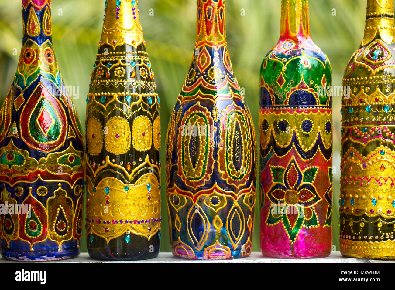 Background of bottles Stock Photo - Alamy