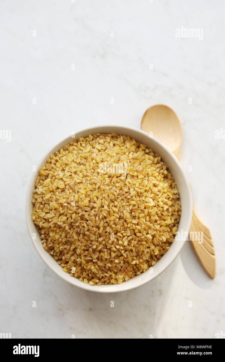 bulgur in a bowl Stock Photo - Alamy