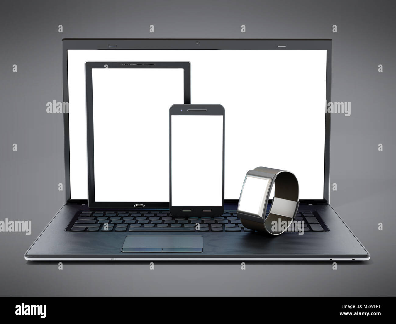 3d computer laptop mobile phone hi-res stock photography and images - Alamy