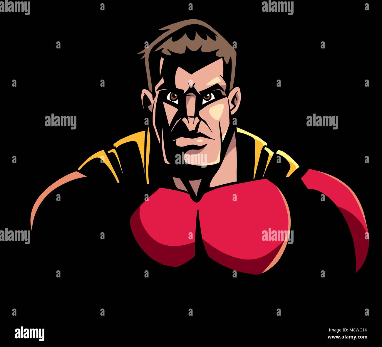 Close up face dark background Stock Vector Images - Alamy