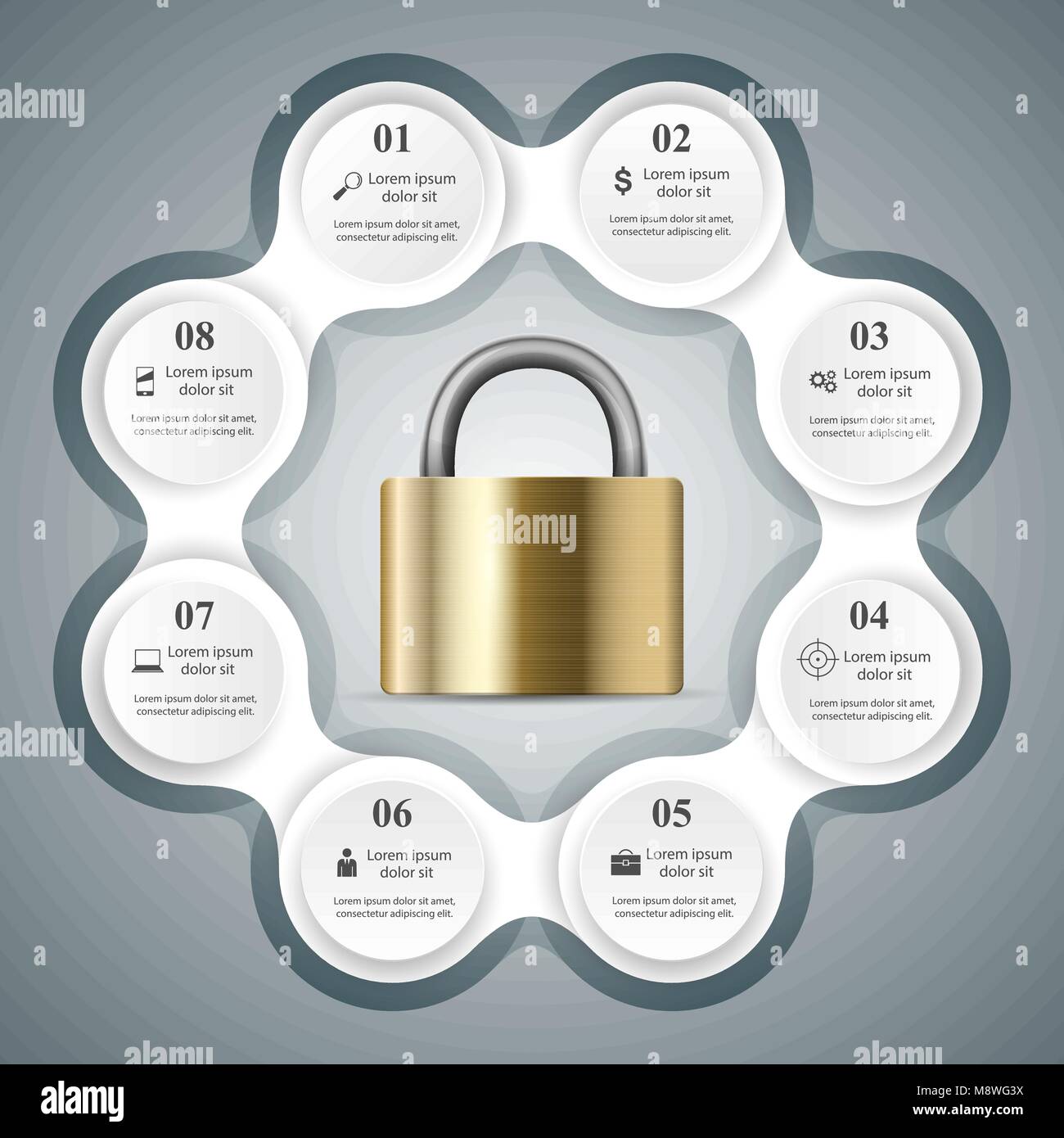 Key, lock icon. Business infographic Stock Vector Image & Art - Alamy