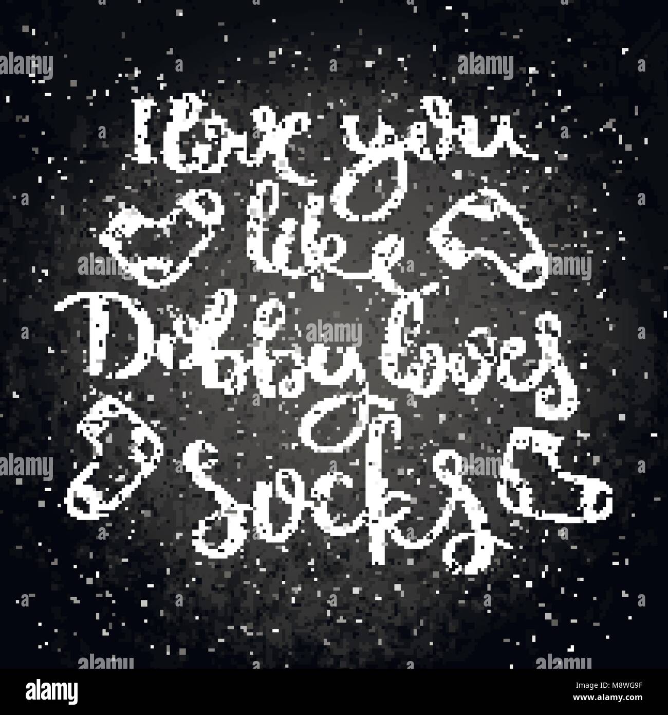 I love you like Dobby loves socks. Hand written calligraphy quote ...