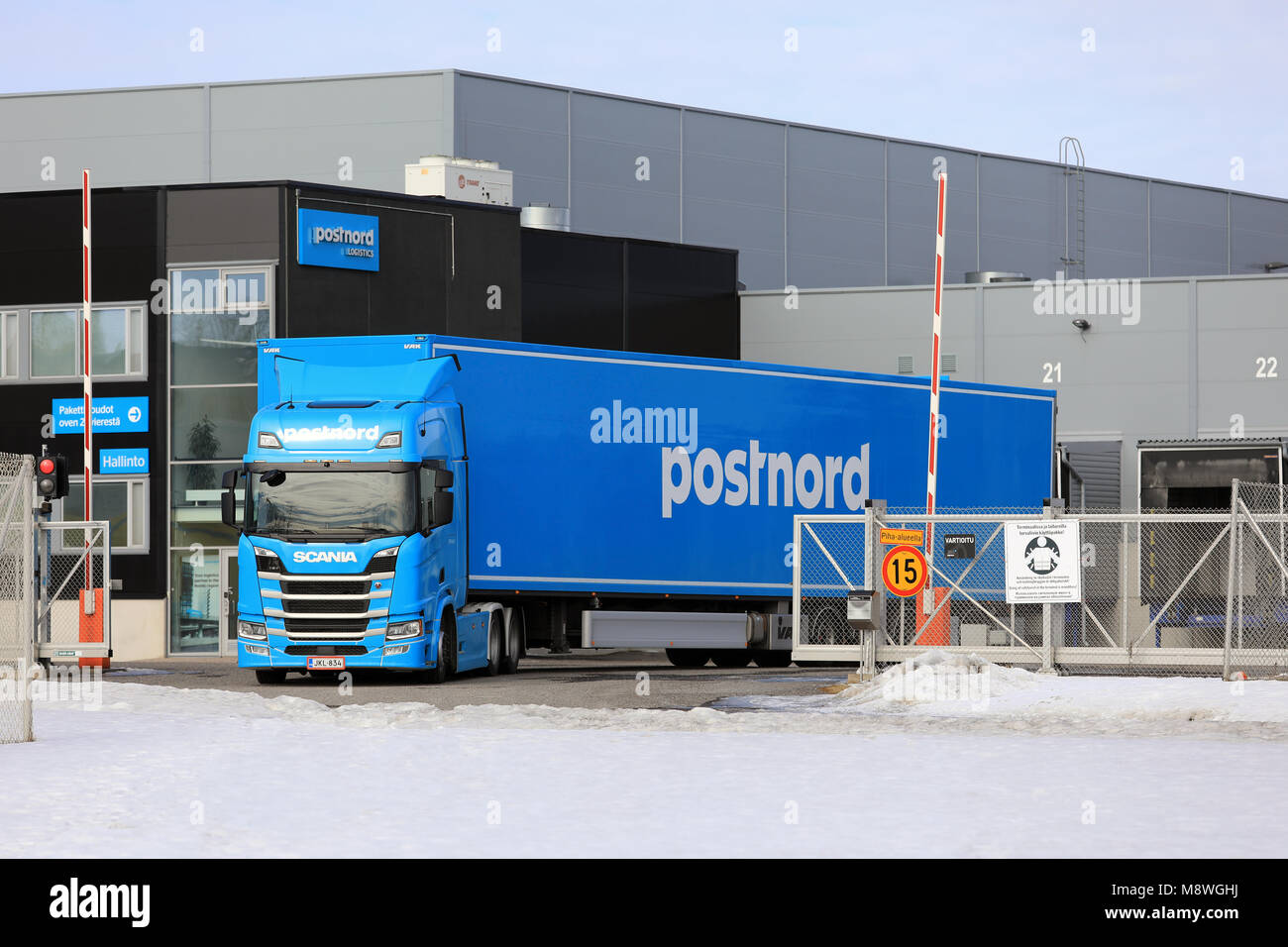 TURKU, FINLAND - MARCH 17, 2018: Next Generation Scania R500 semi ...