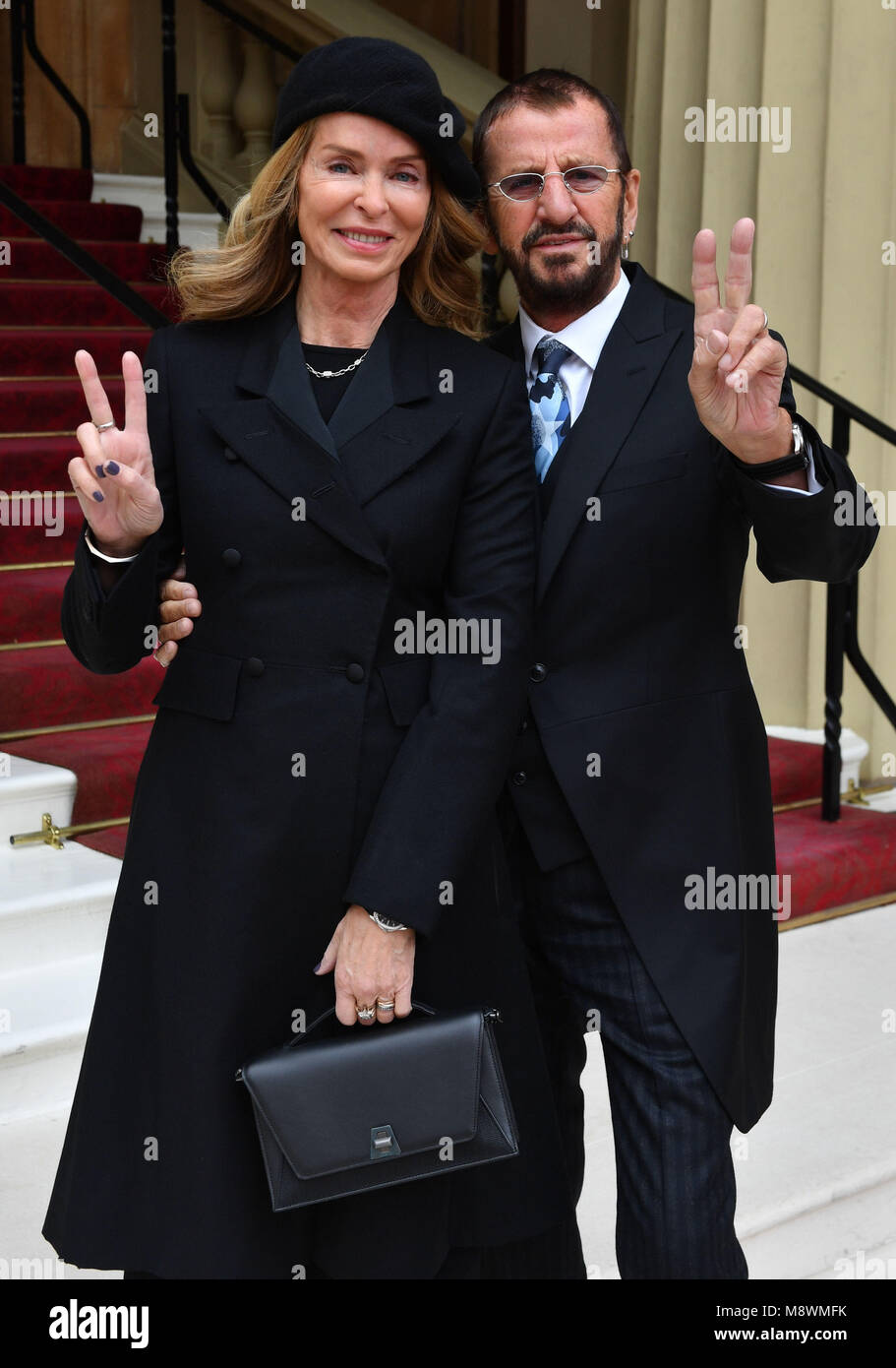Sir Richard Starr, real name Richard Starkey, with wife Barbara Bach ...