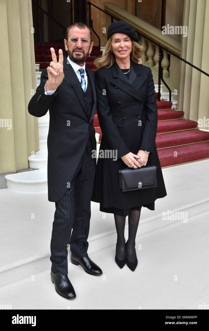 Sir Richard Starr, real name Richard Starkey, with wife Barbara Bach ...