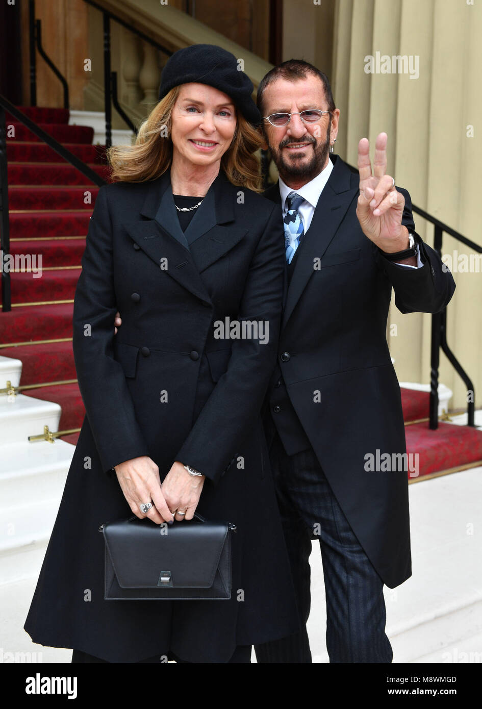 Sir Richard Starr, real name Richard Starkey, with wife Barbara Bach ...