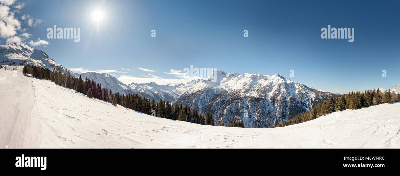 Panorama winter view rocky mountain hi-res stock photography and images ...