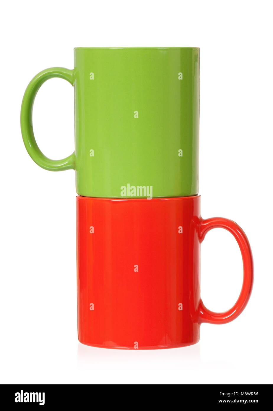 Two empty cups for coffee or tea, isolated on white background Stock ...