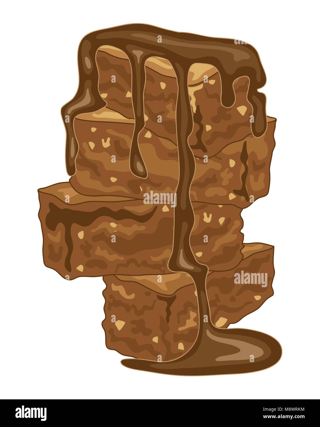a vector illustration in eps 8 format of a pile of sticky fudge ...