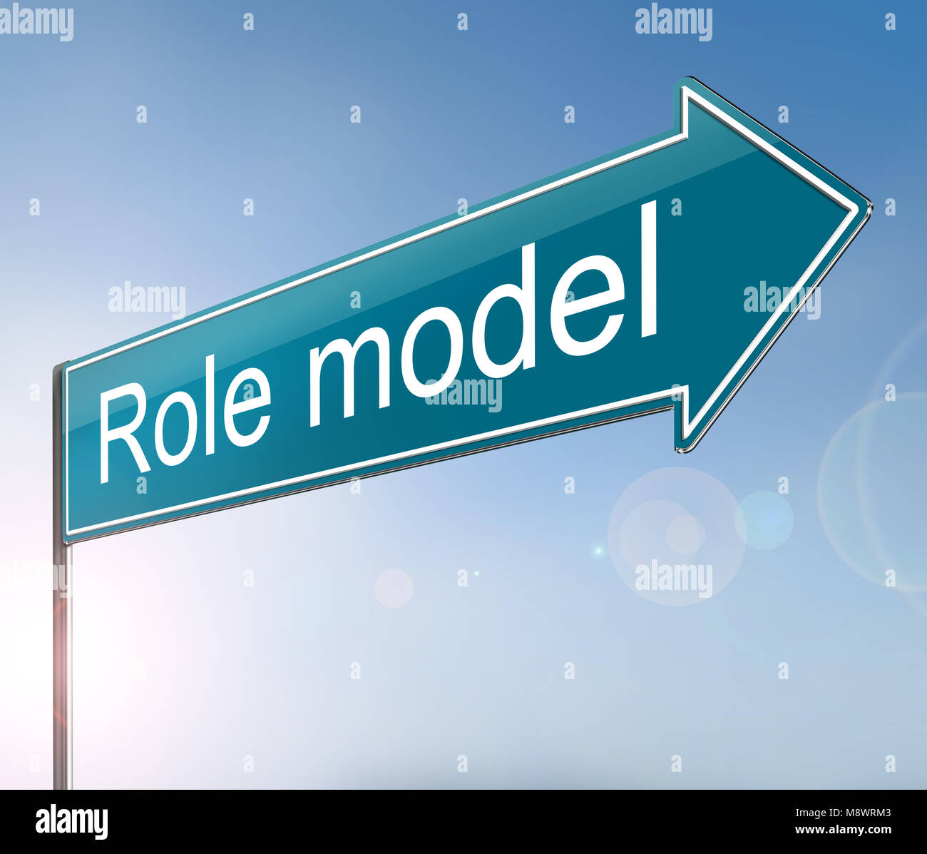 3d Illustration depicting a sign with a role model concept Stock Photo ...