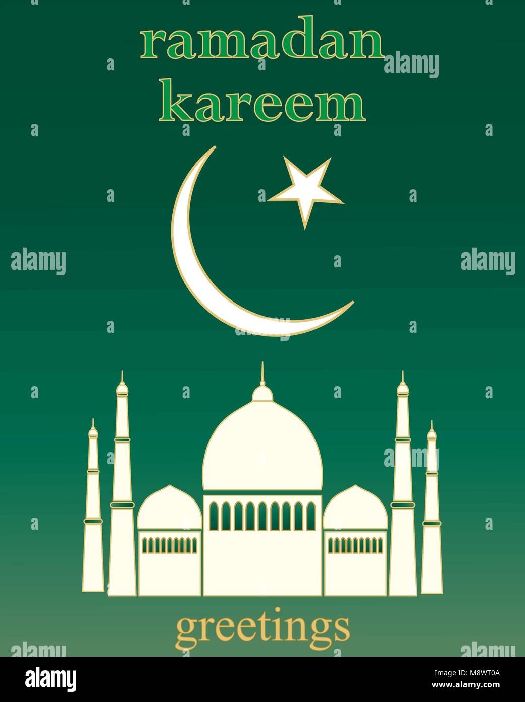 a vector illustration in eps 10 format of a Ramadan greeting card with ...