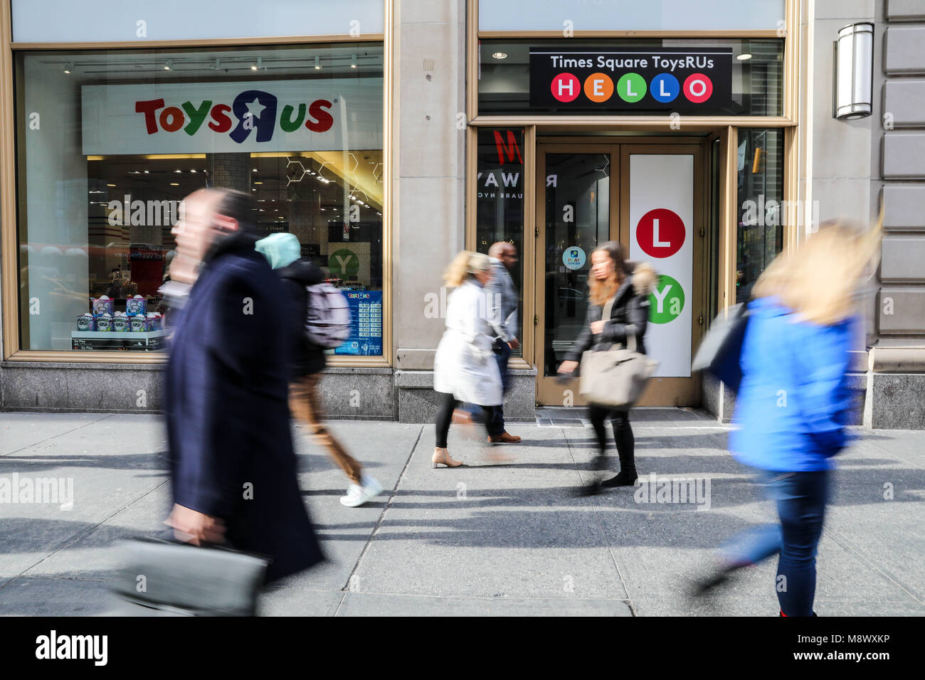 Toys R Us Toy Store facade is seen in New York City in the United ...