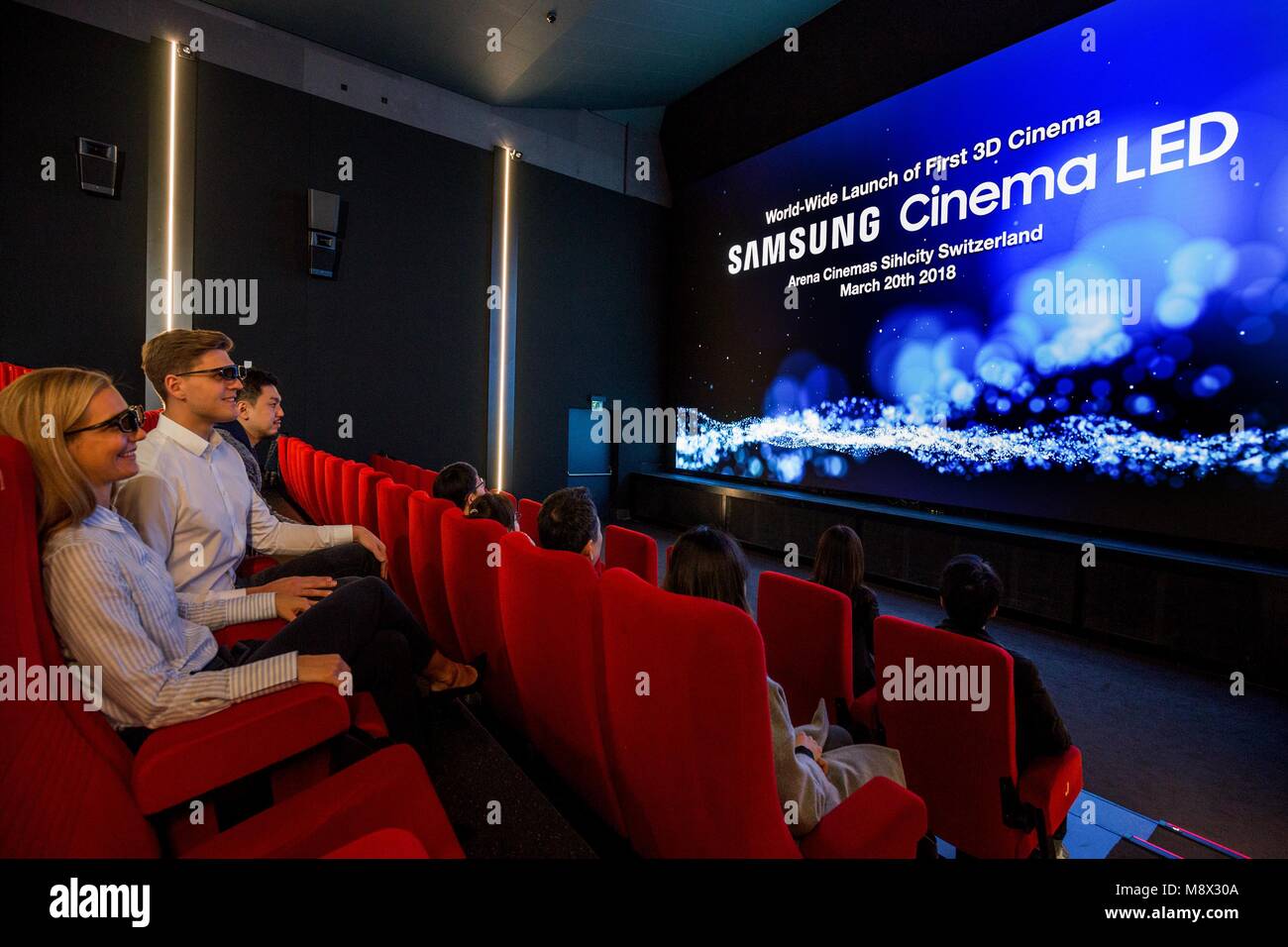 21st Mar, 2018. Samsung debuts 3D LED cinema screen in Switzerland This ...