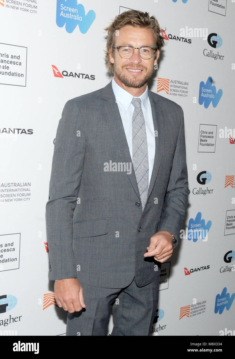 New York, NY, USA. 20th Mar, 2018. Actor Simon Baker attend the 'Breath ...