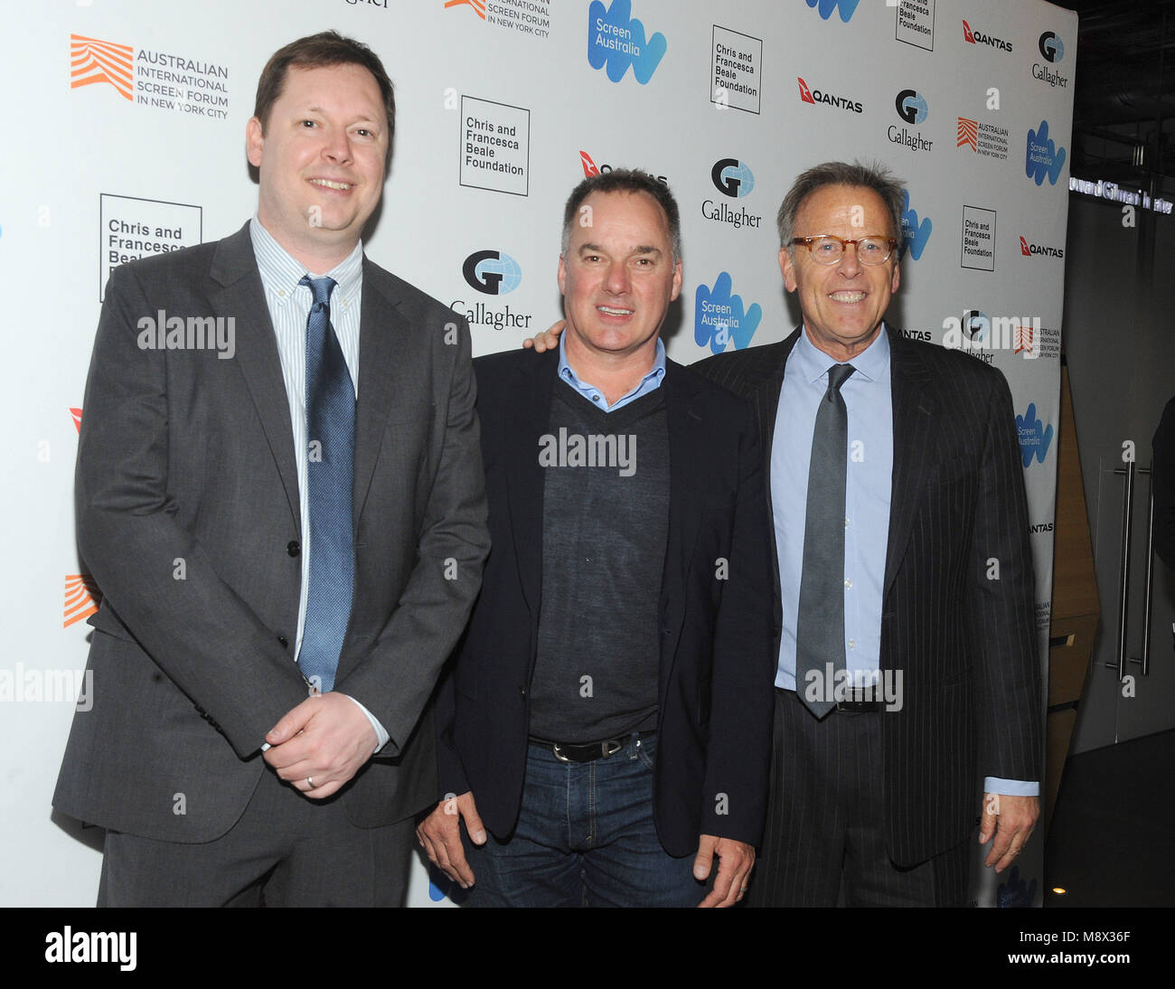 New York, NY, USA. 20th Mar, 2018. Tom Williams, Graeme Mason and Mark ...